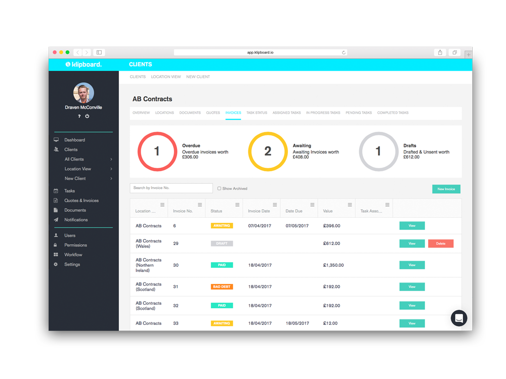 Client CRM | Klipboard | Field Service Management Software