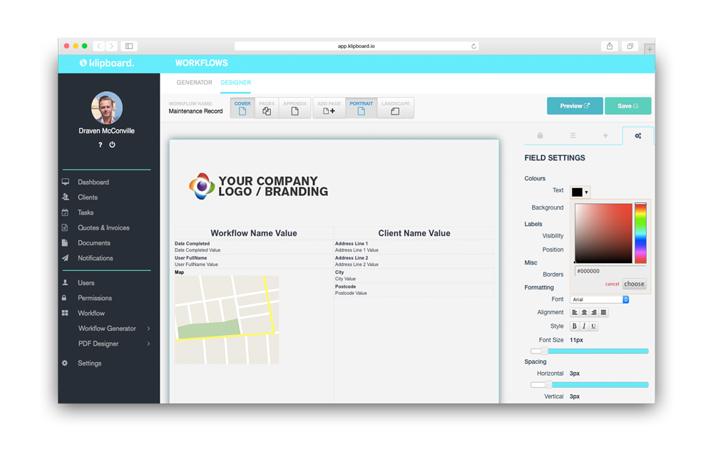 Workflow Forms & PDF Designer | Klipboard | Field Service Management ...