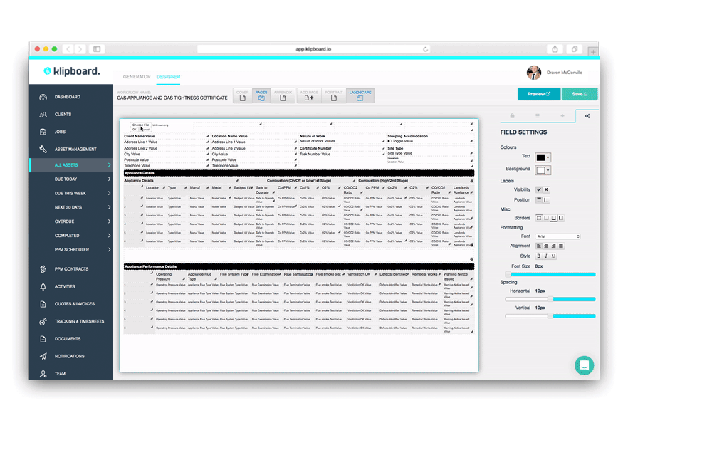 Form Builder & PDF Designer | Klipboard | Field Service Management Software