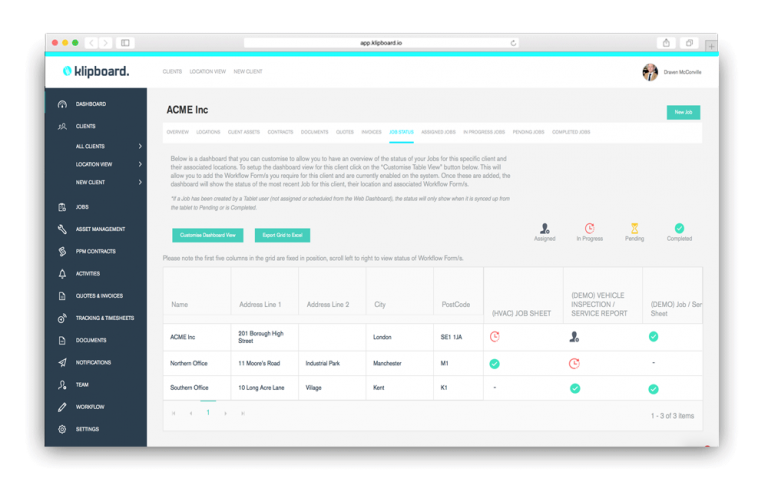 Job Progress & Insights Dashboard | Klipboard | Field Service ...